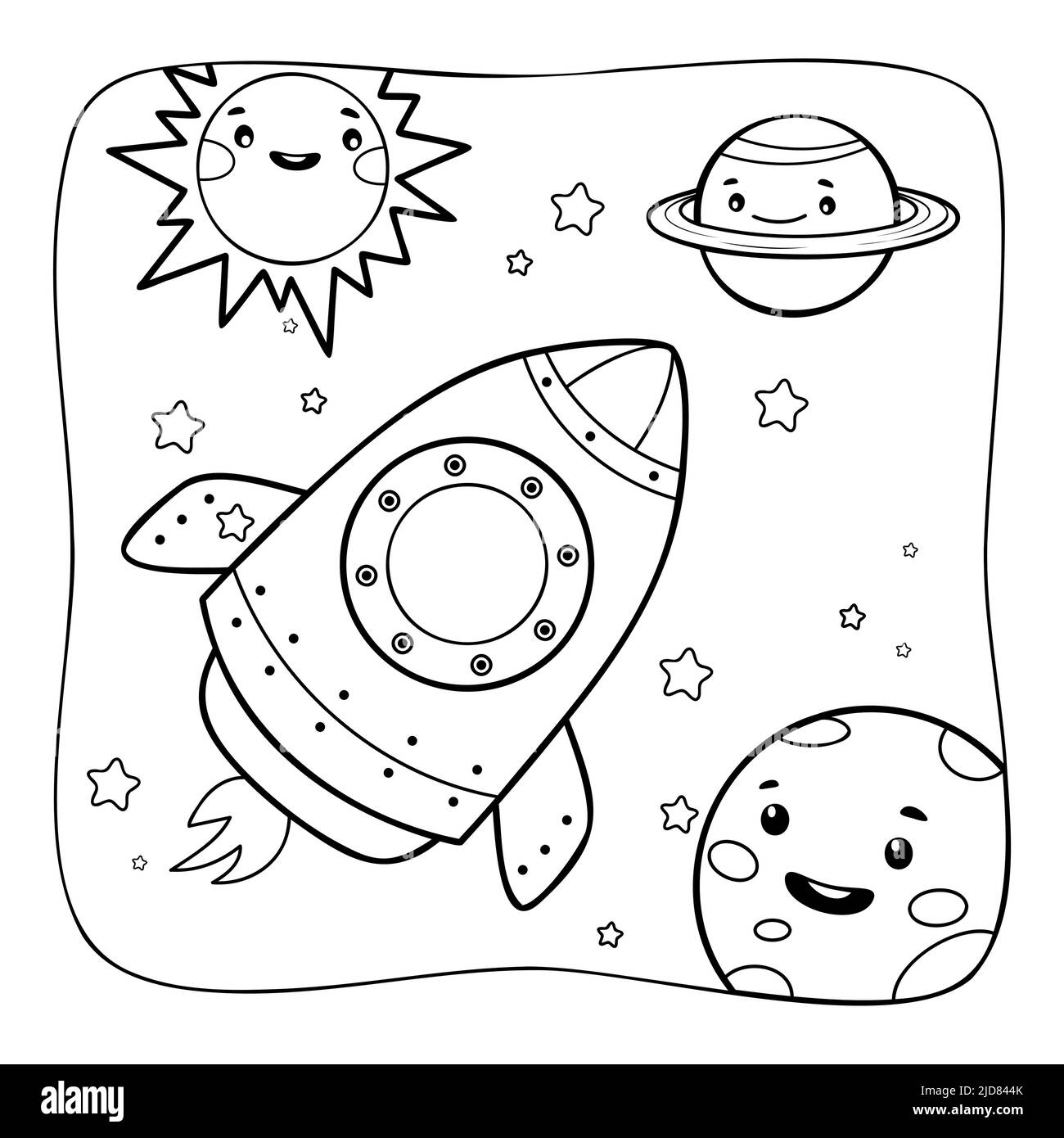 Rocket Coloring Page