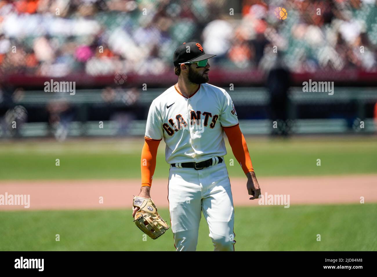 San Francisco Giants Outfielder Luis González (51) during an MLB game ...