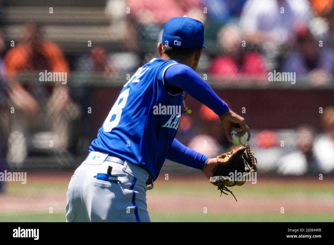 Kansas City Royal Infielder Nicky Lopez (8) during an MLB game between ...