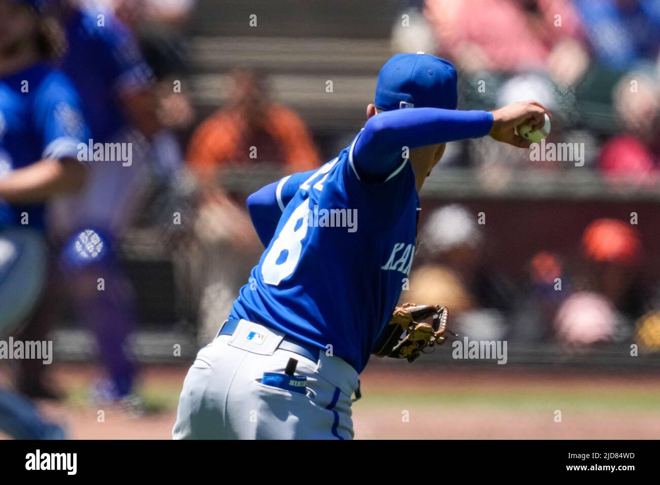 Kansas City Royal Infielder Nicky Lopez (8) during an MLB game between ...