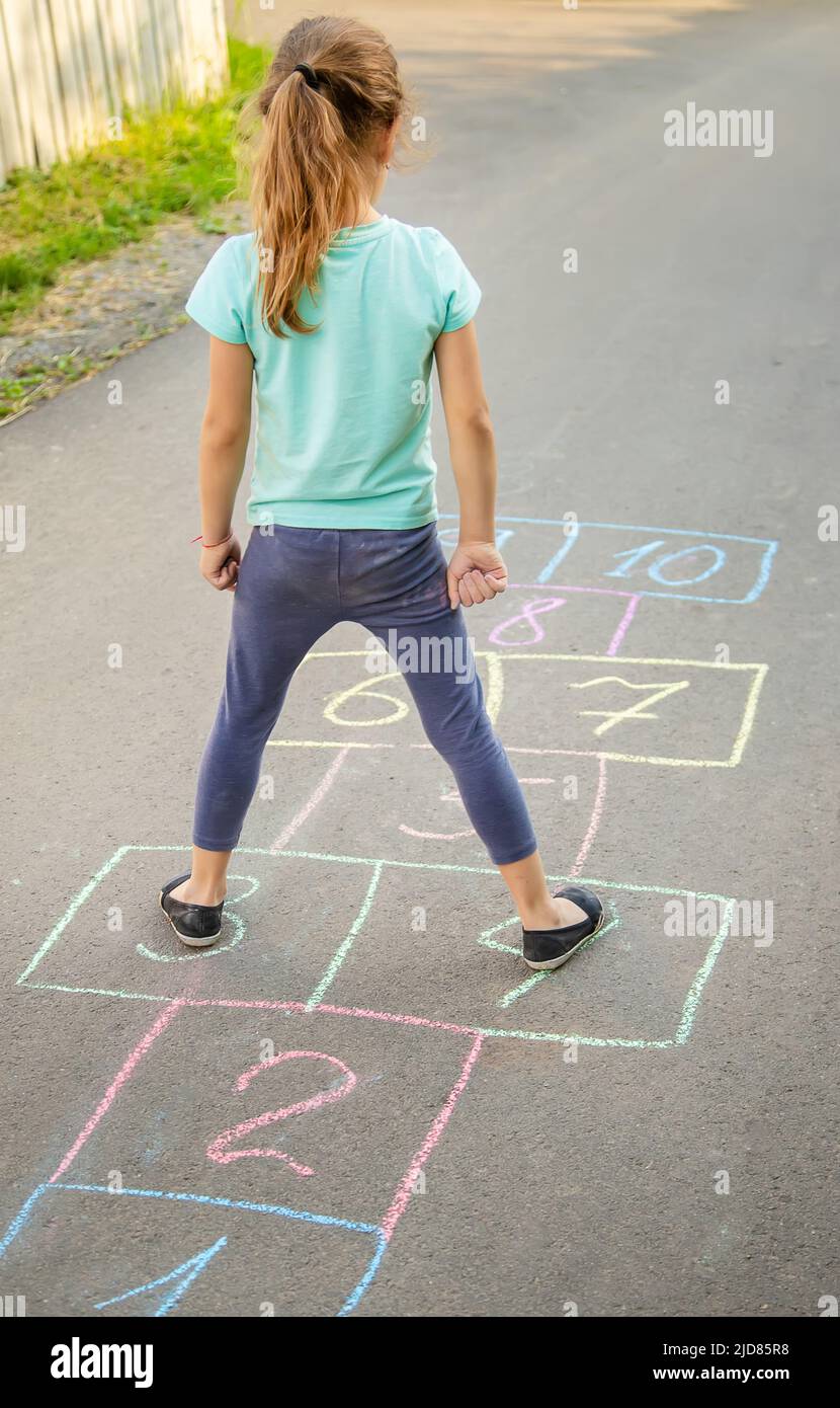 street children's games in classics. Selective focus Stock Photo - Alamy