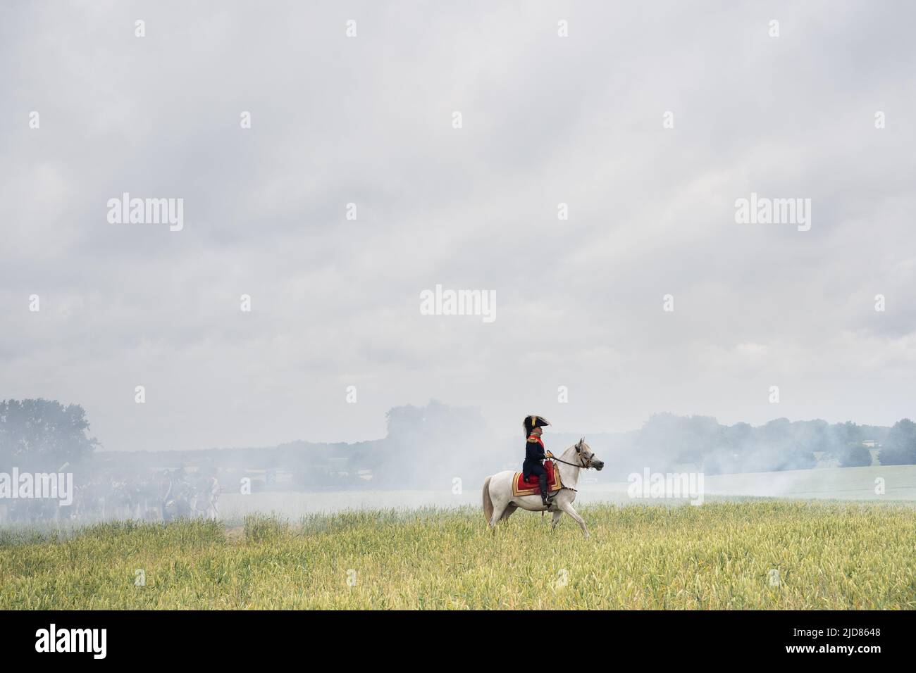 Illustration picture shows the re-enactment of the Battle of Waterloo ...