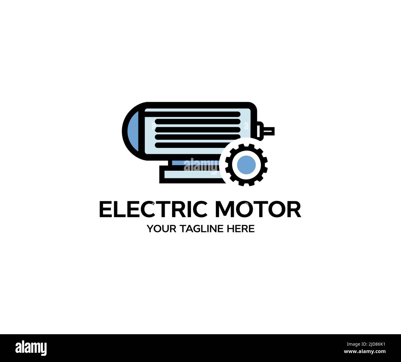 Industrial electric motor logo design. Rotor and stator detail of ...
