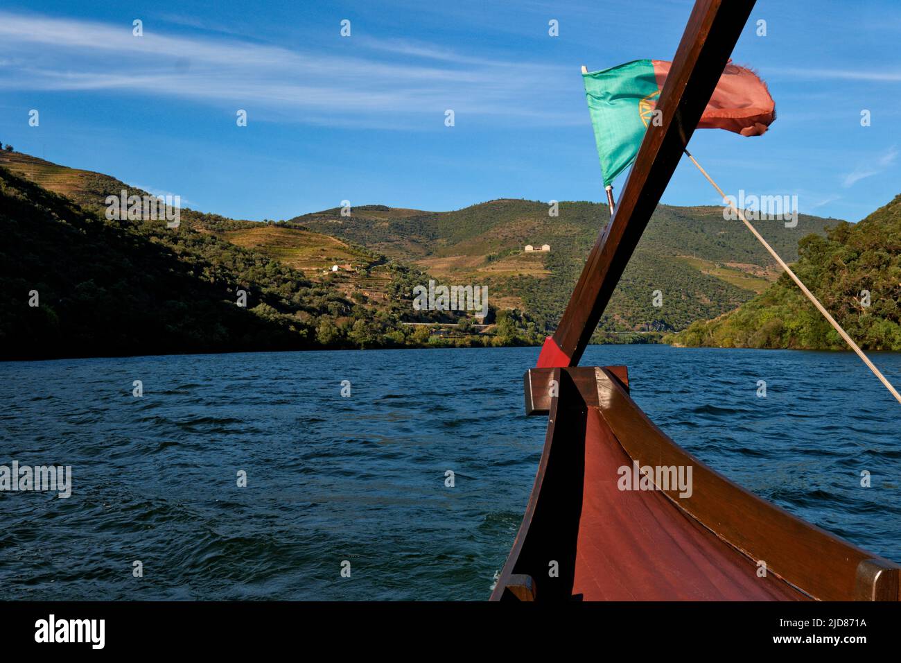 tourist boat ride on the Douro river in Pinhao, Portugal Stock Photo ...