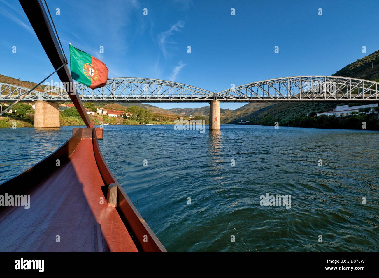 tourist boat ride on the Douro river in Pinhao, Portugal Stock Photo ...