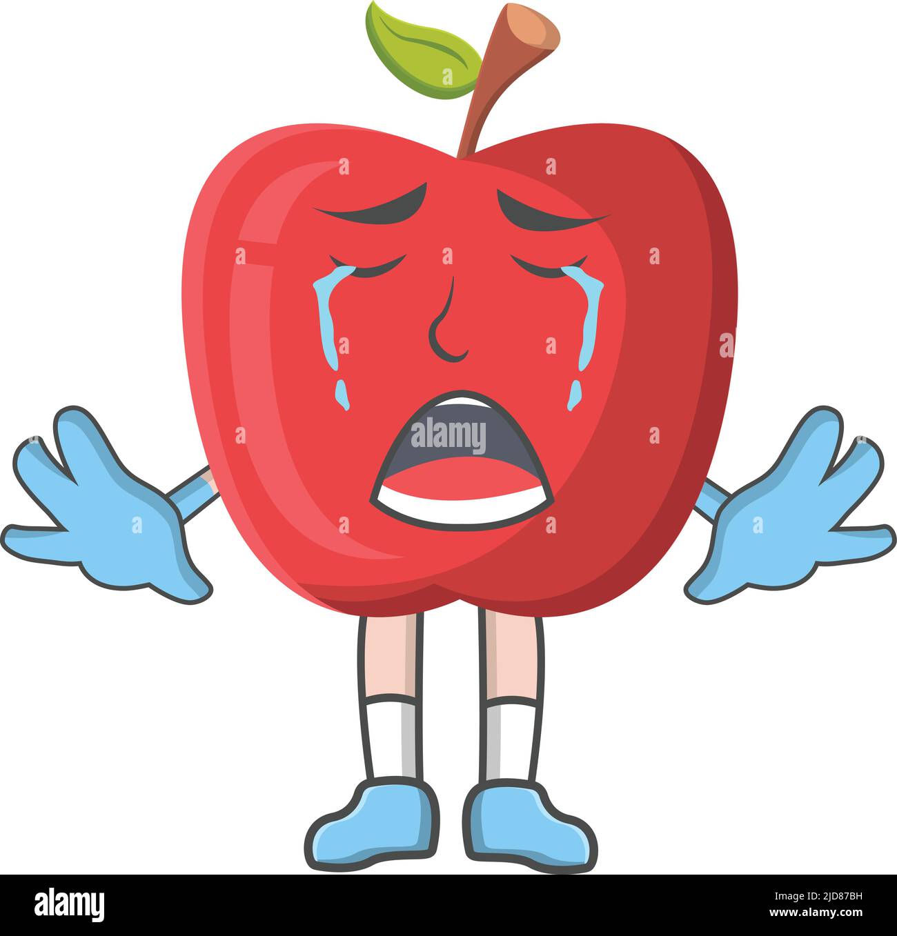 Apple Cry Expression design character, design vector illustrator Stock ...