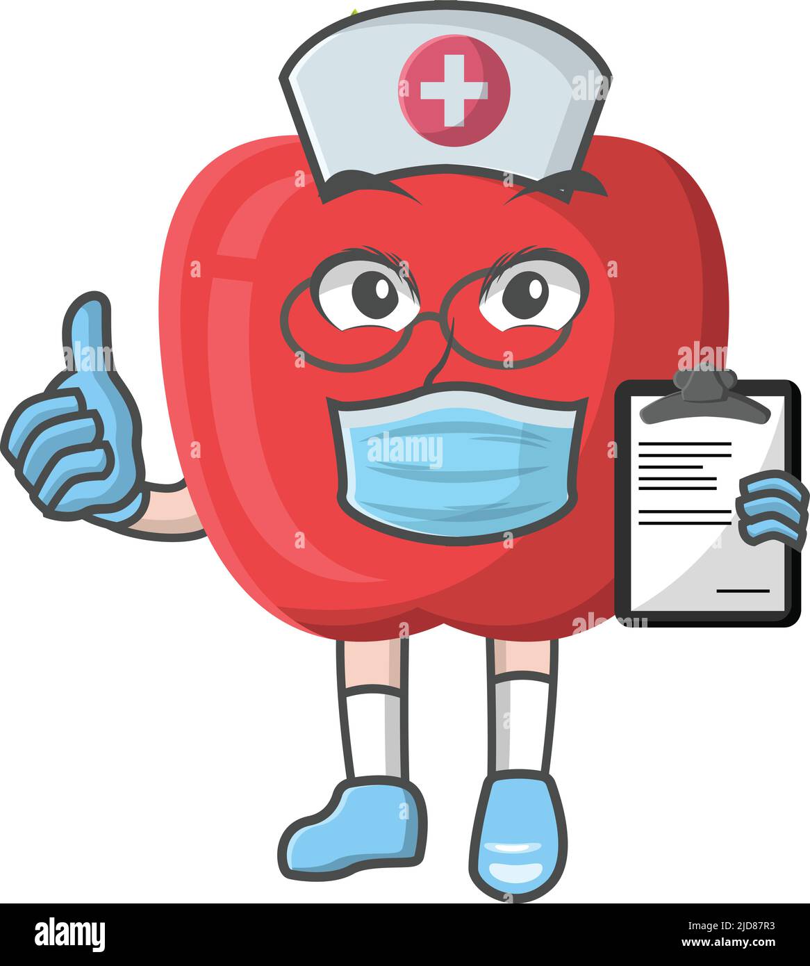 Apple doctor design character, design vector illustrator Stock Vector ...