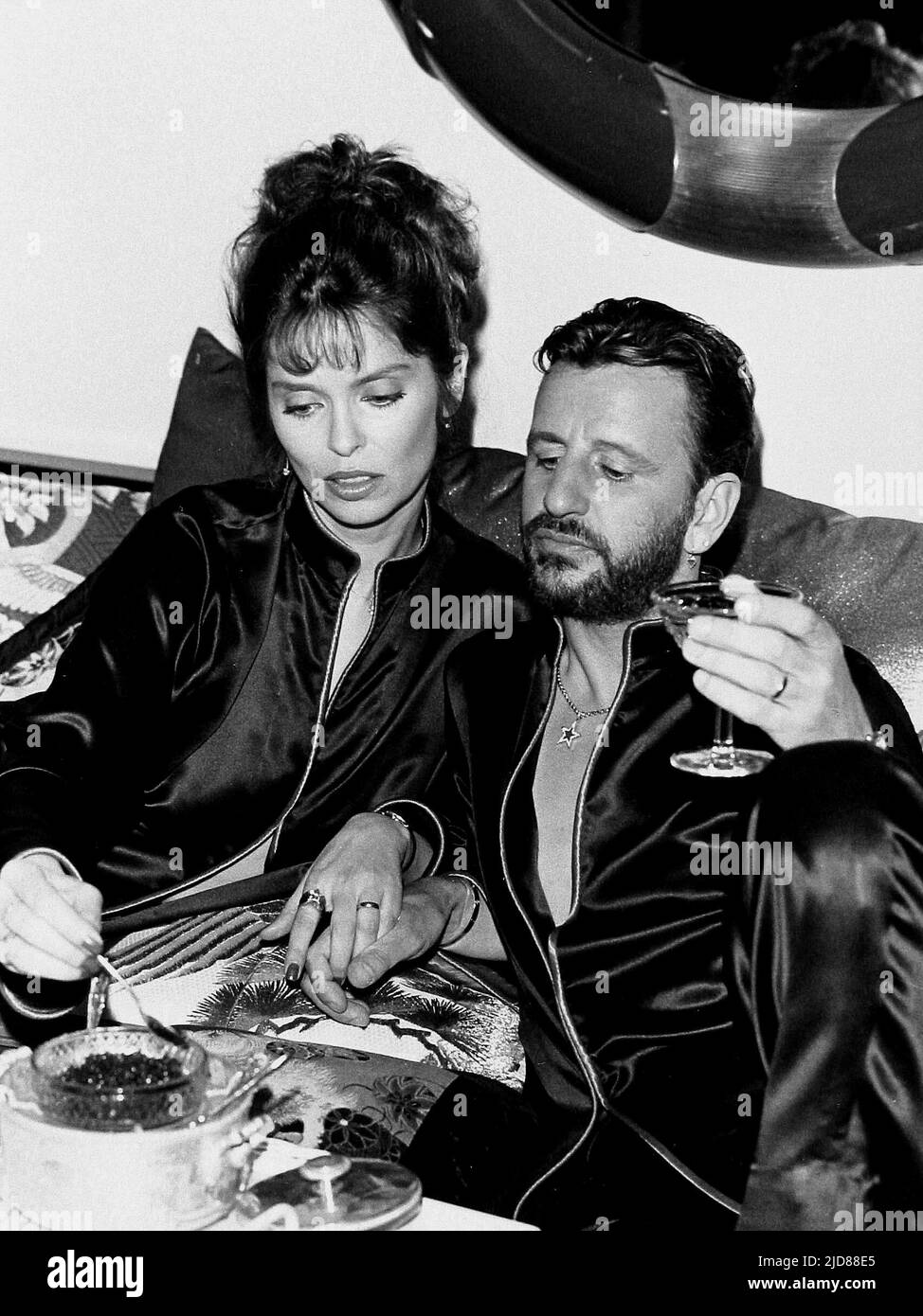 Ringo starr and barbara bach Black and White Stock Photos & Images - Alamy