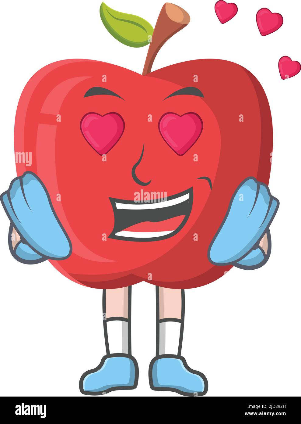Apple first love design character, design vector illustrator Stock ...