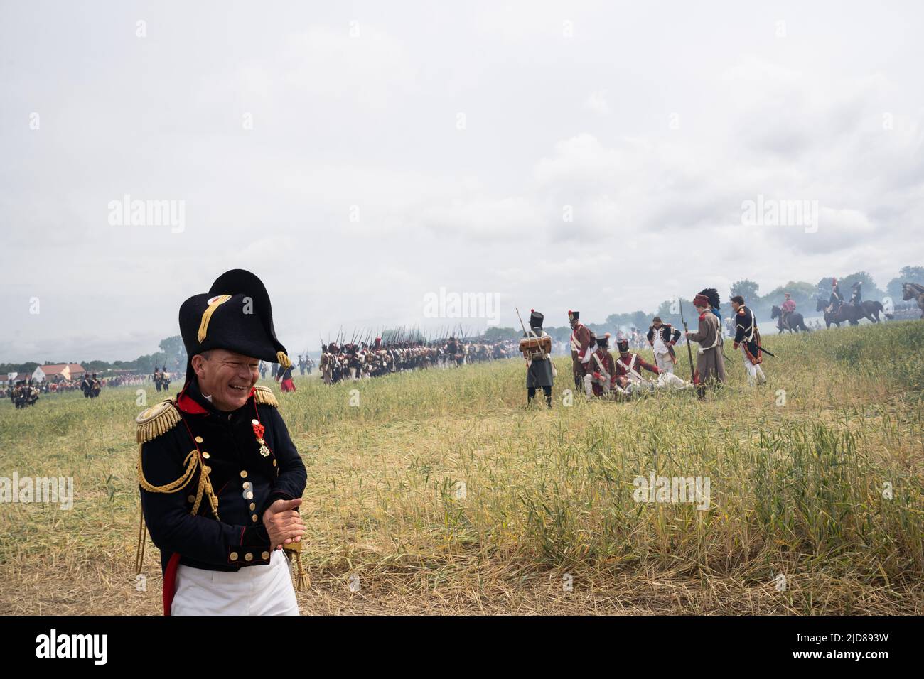 Illustration picture shows the re-enactment of the Battle of Waterloo ...
