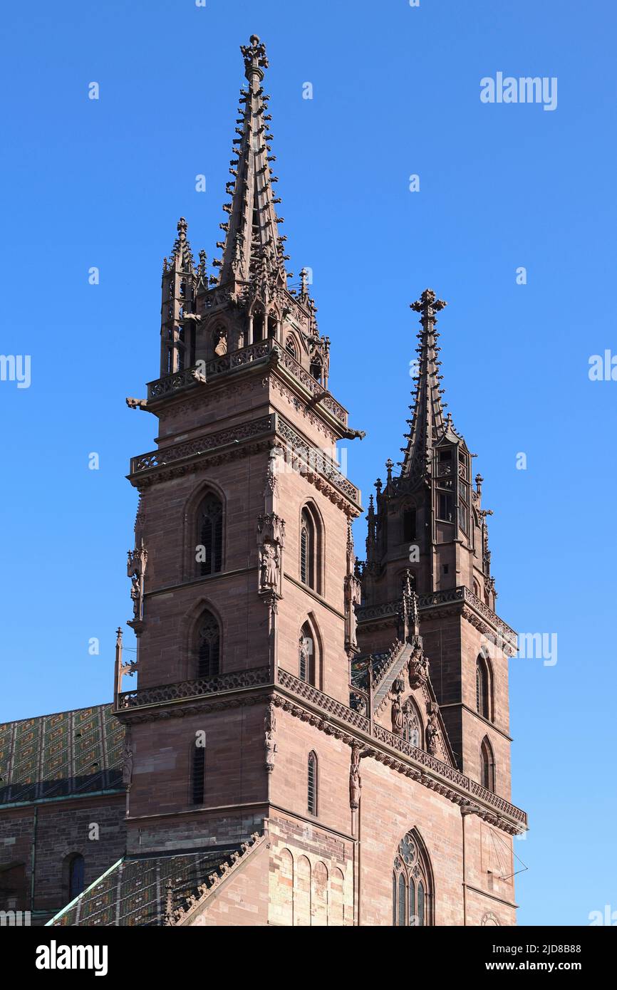 Cityscape view with basel muenster hi-res stock photography and images ...