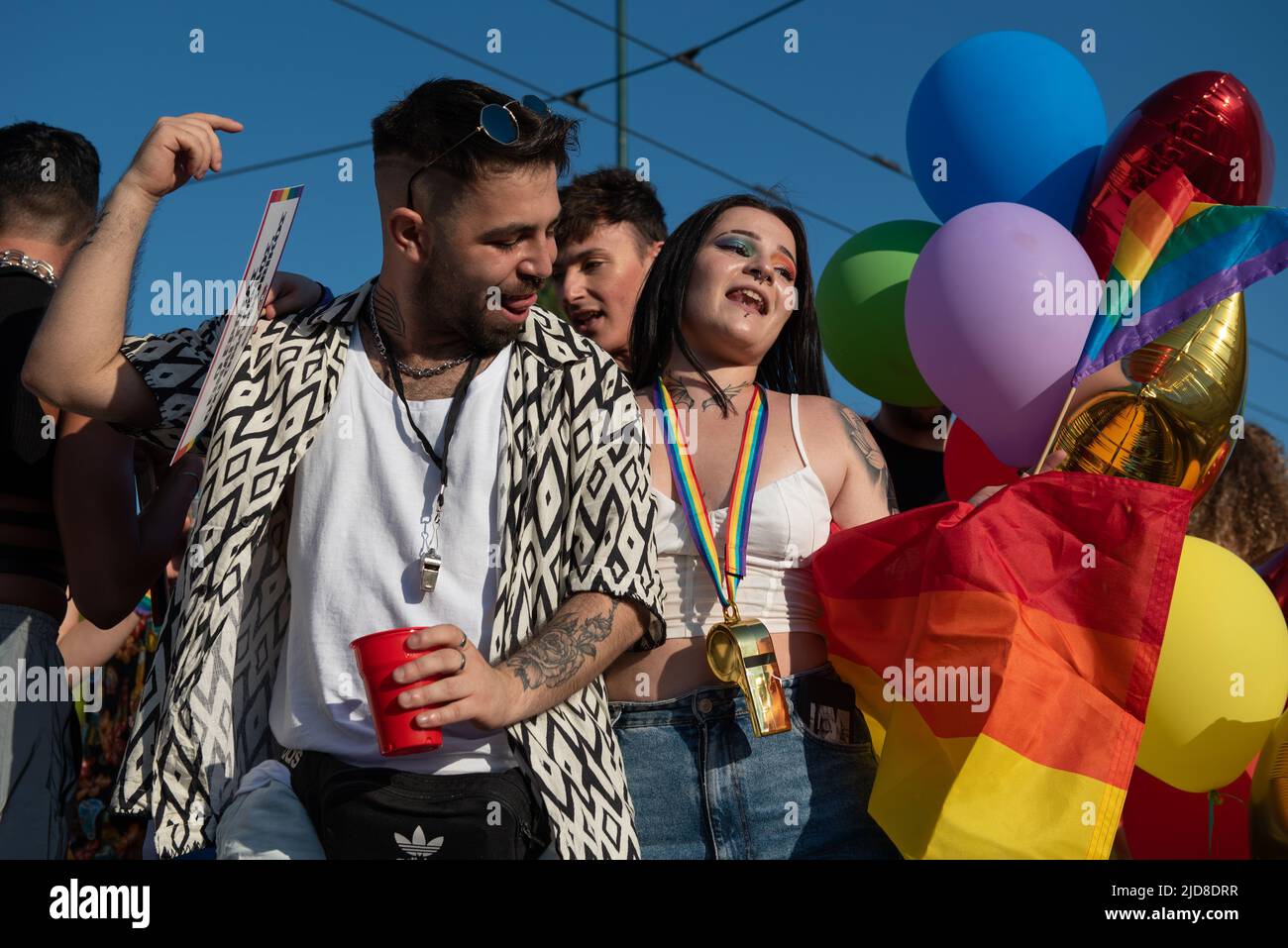 Athens, Greece. 18th June 2022. Thousands marched in Athens Pride ...