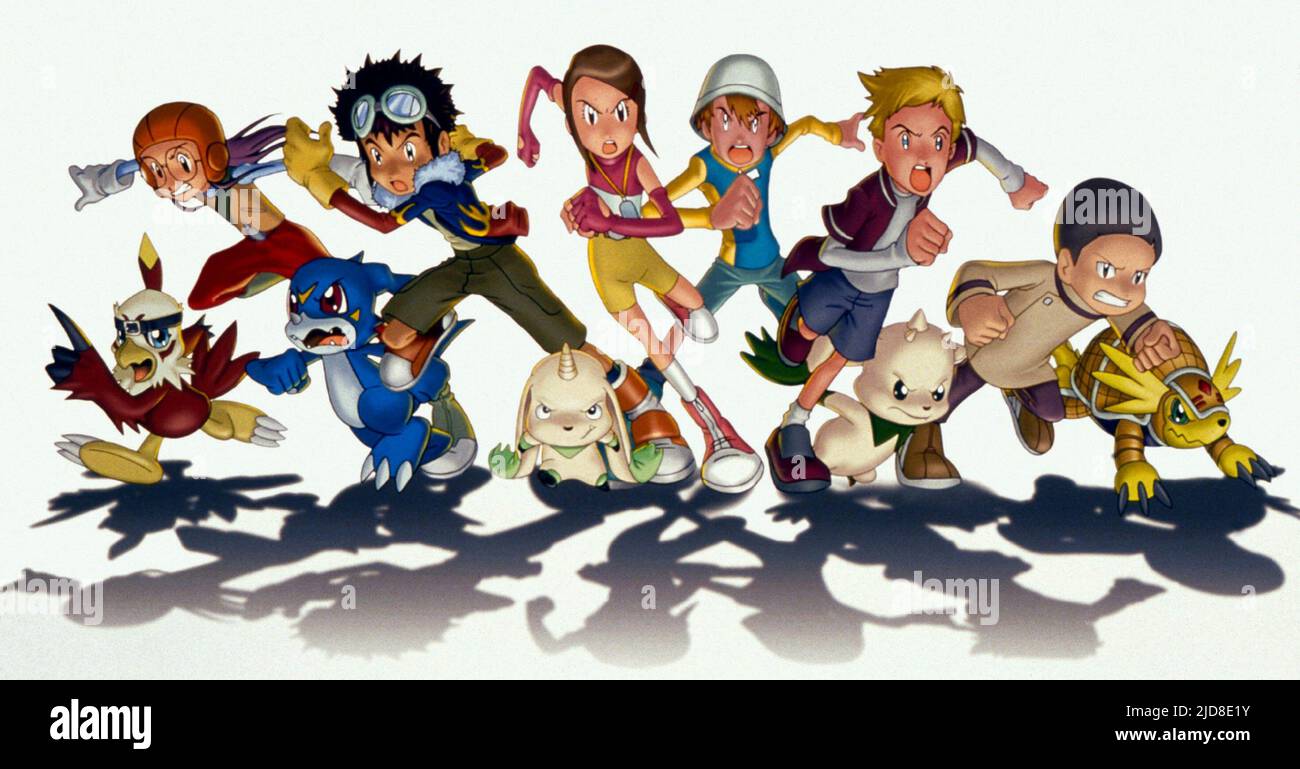 YOLEI,DAVIS,KARI,T.K,WILLIS, DIGIMON: THE MOVIE, 2000 Stock Photo - Alamy