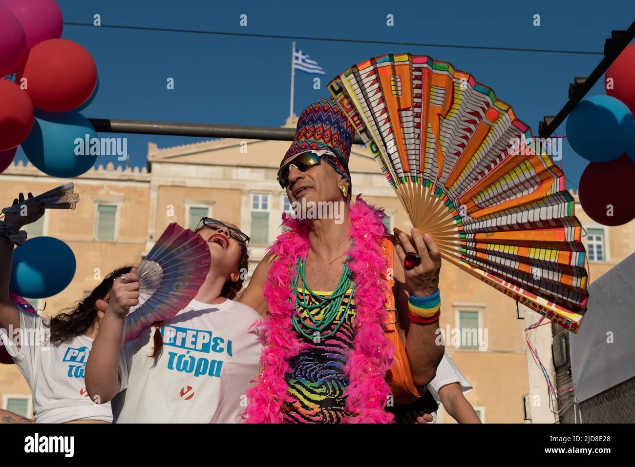 Athens, Greece. 18th June 2022. Thousands marched in Athens Pride ...