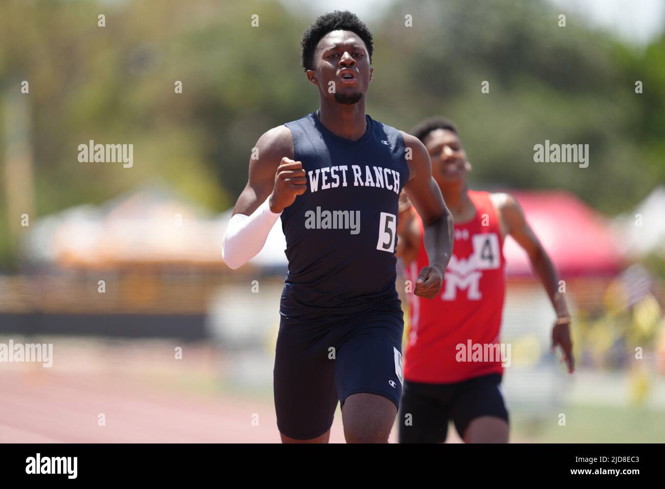 Christopher Goode of West Ranch wins the 400m in 46.75 during the CIF ...