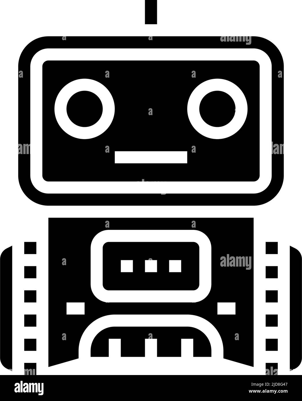 smart robot glyph icon vector illustration Stock Vector Image & Art - Alamy