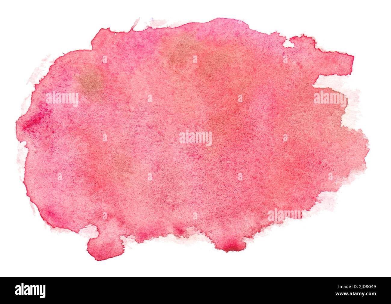 Abstract red watercolor splash texture isolated on white background ...