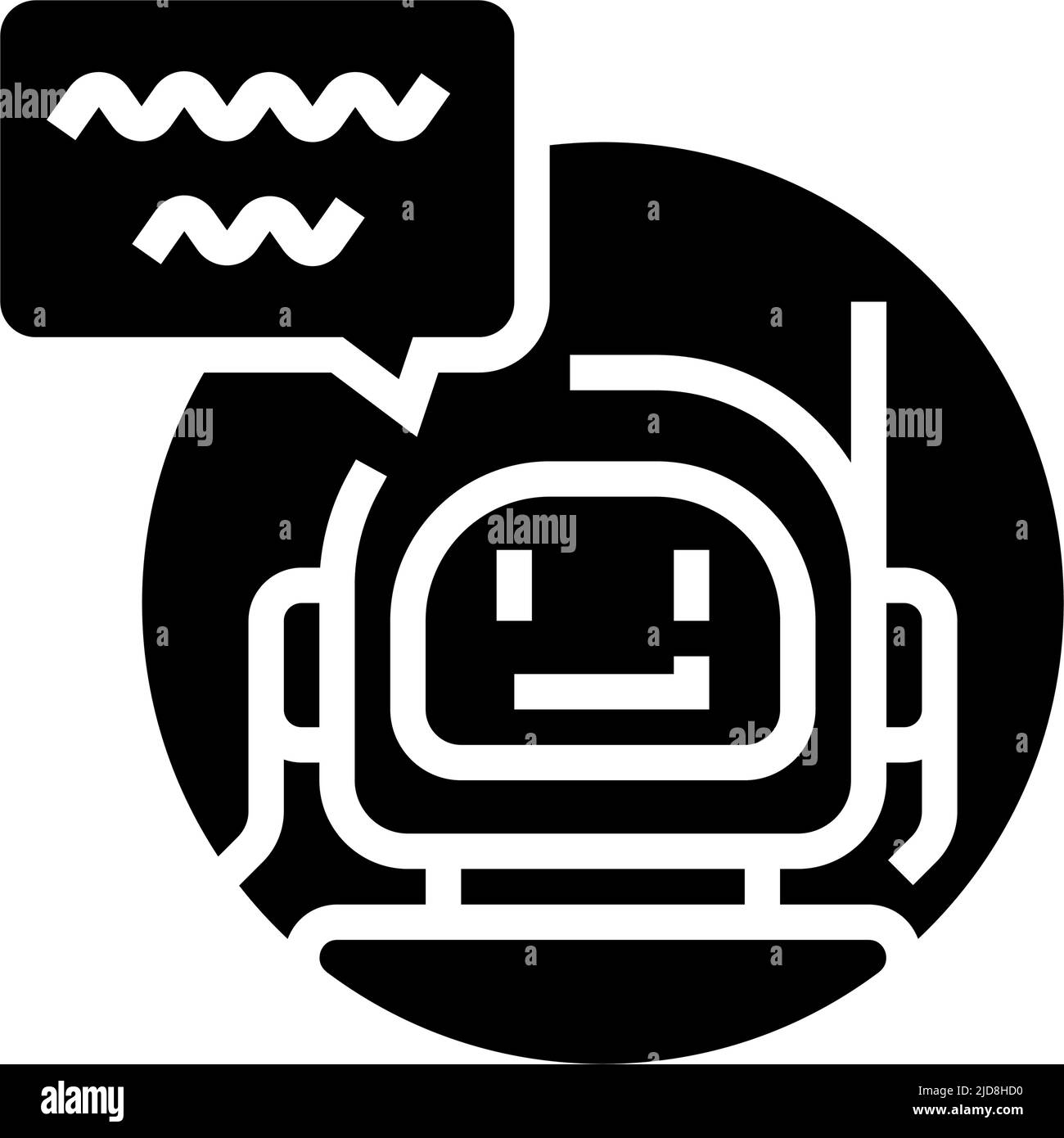 chatbot robot glyph icon vector illustration Stock Vector Image & Art ...
