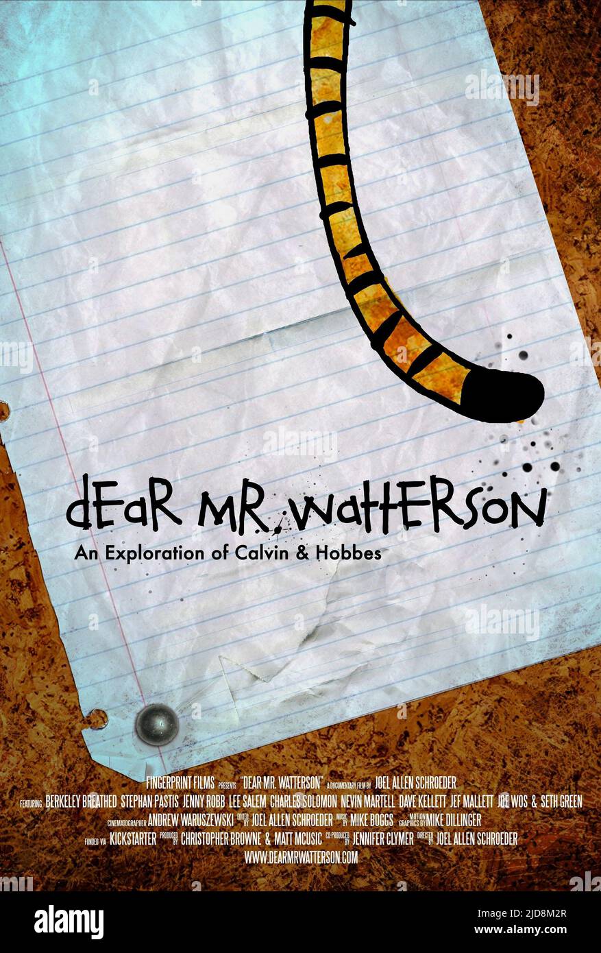 TIGER TAIL POSTER, DEAR MR. WATTERSON, 2013 Stock Photo - Alamy
