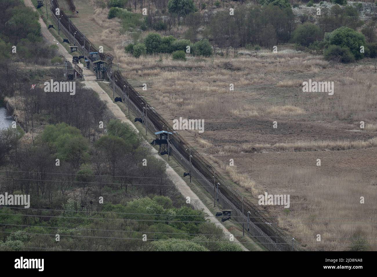 April 24, 2018-Paju, South Korea-A view of South Korean Military ...