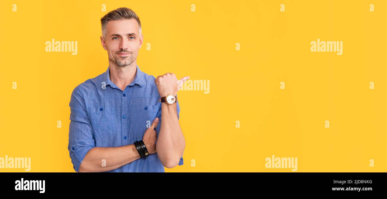 male fashion accessory. man checking time. guy with hand watch. man ...