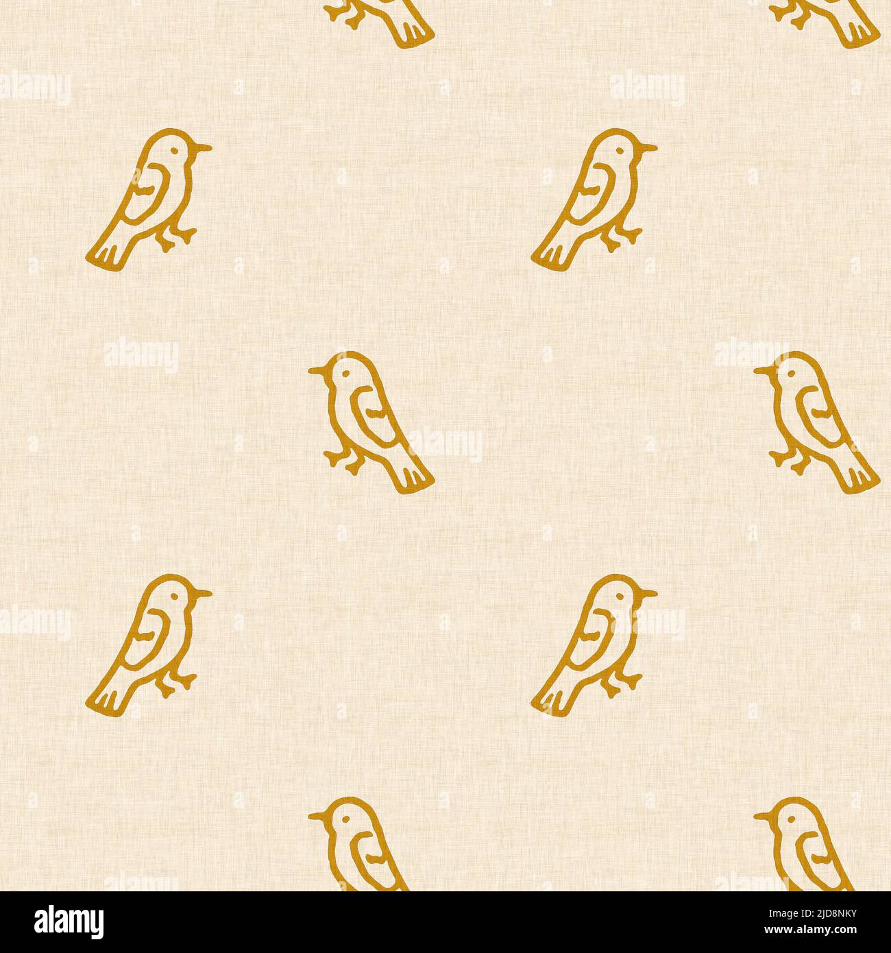 Gender neutral bird in sky seamless raster background. Simple whimsical ...