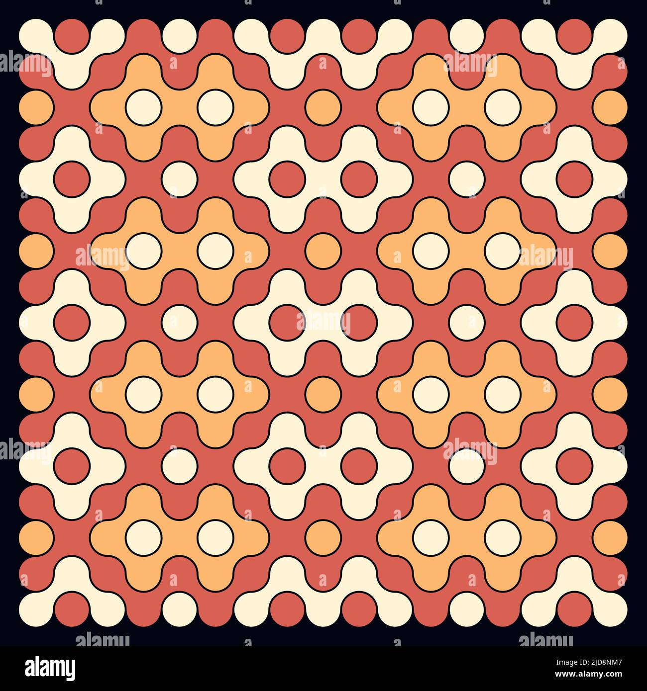 Random color rounded truchet tiling illustration Stock Vector Image ...