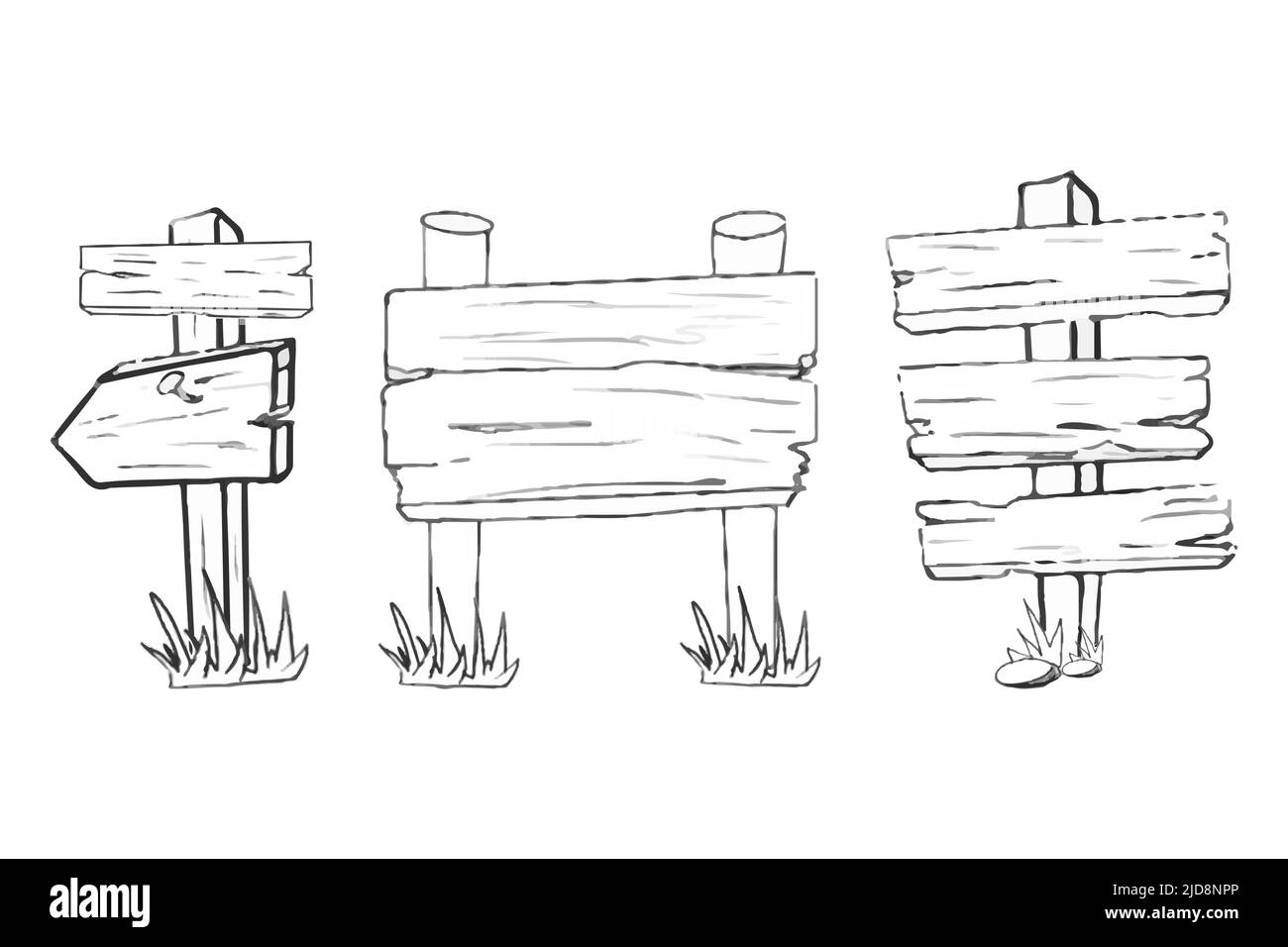 Cartoon outline blank street signs hi-res stock photography and images ...