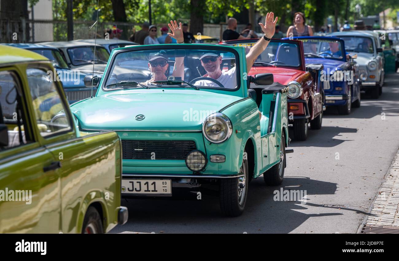 Zwickau, Germany. 19th June, 2022. Around 50 participants in the 20th ...