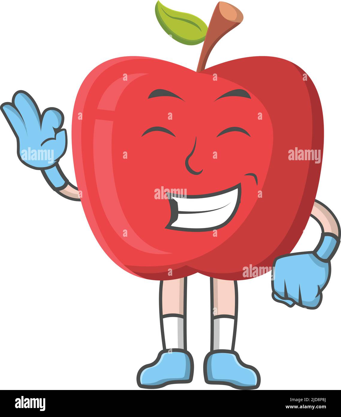Apple smile expression design character, design vector illustrator ...