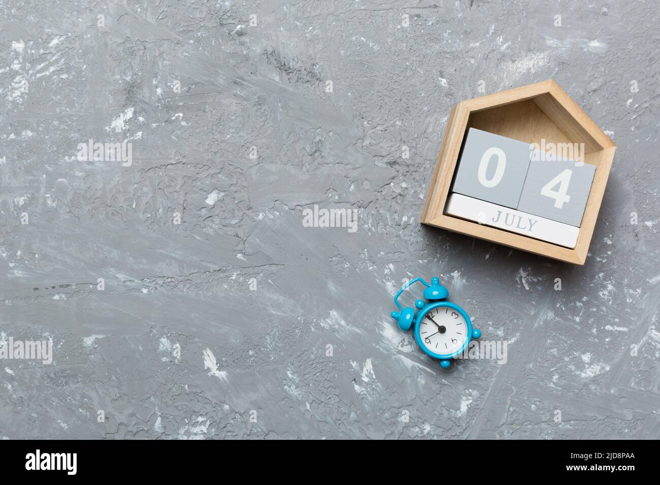 4th of July calendar. Independence day reminder concept. Wooden ...