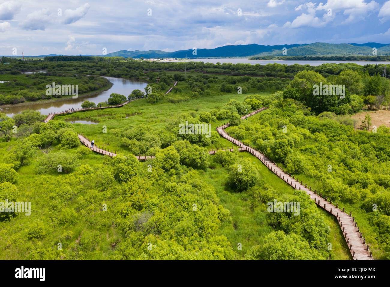 Harbin. 19th June, 2022. Aerial photo taken on June 19, 2022 shows the ...