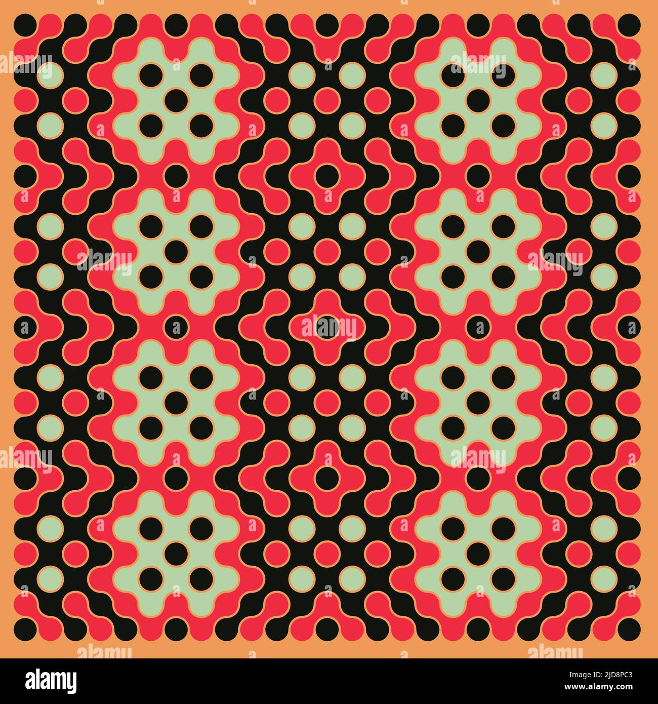 Random color rounded truchet tiling illustration Stock Vector Image ...