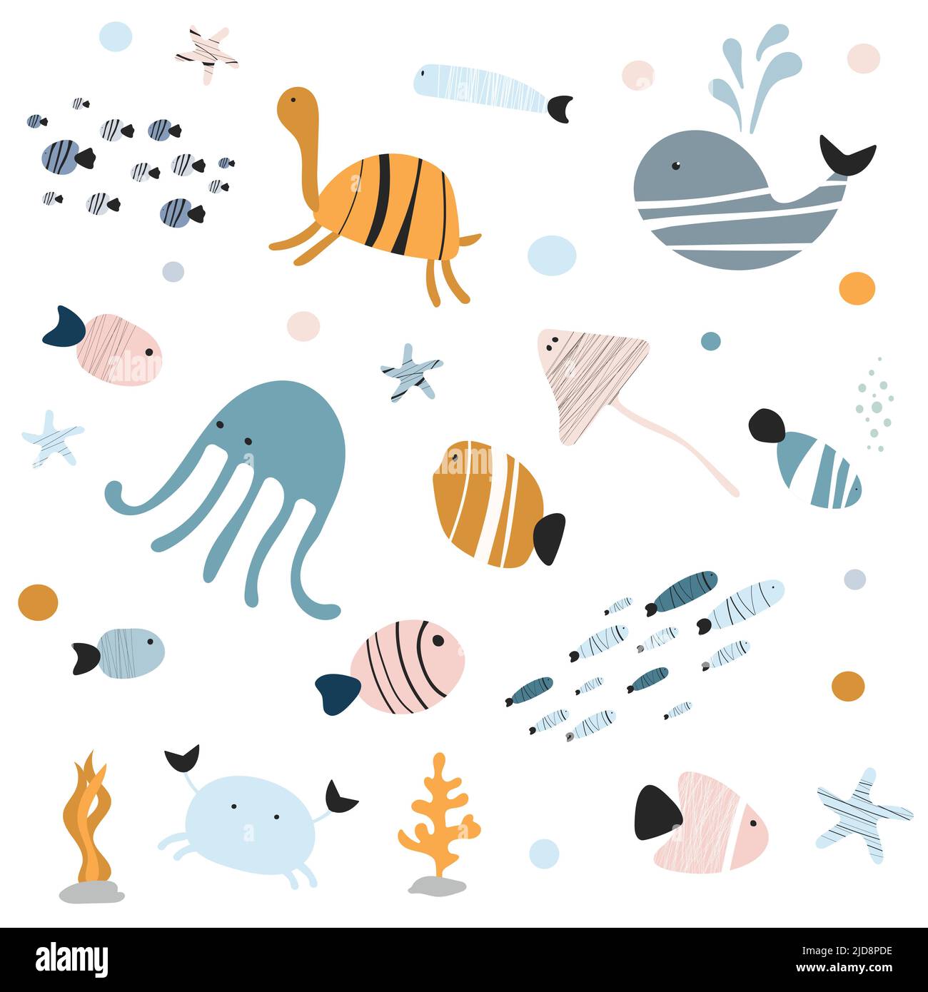 Shell pattern underwater world Cut Out Stock Images & Pictures - Alamy