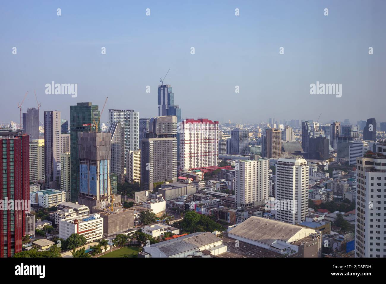 Beautiful cityscape with many high rise building and low rise building ...