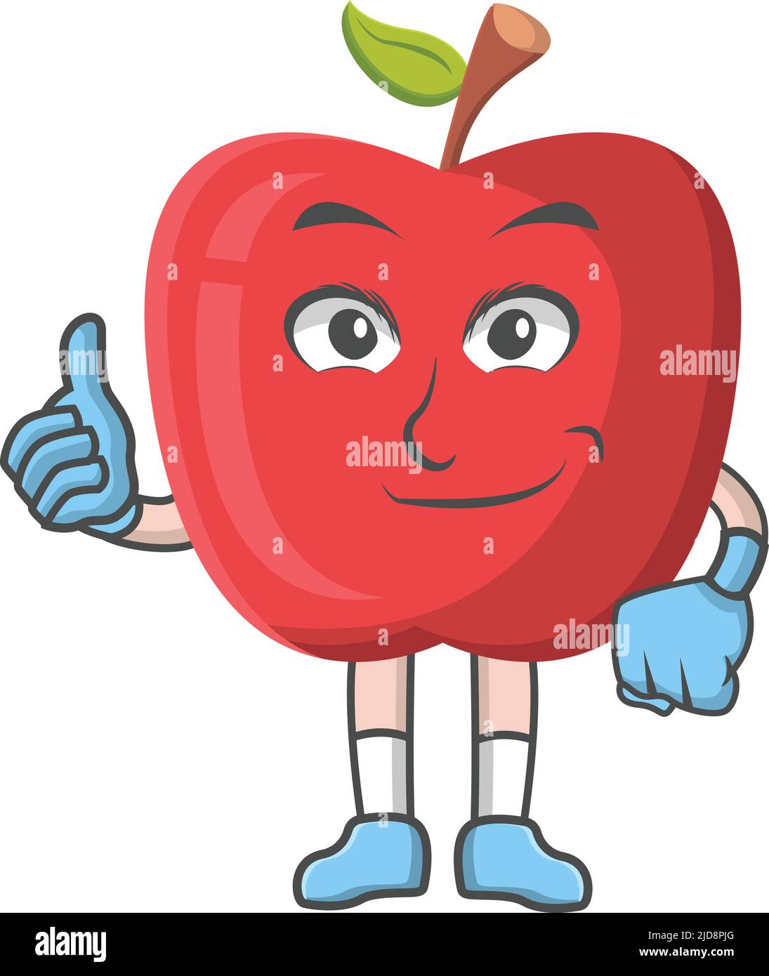 Apple happy expression design character, design vector illustraton ...