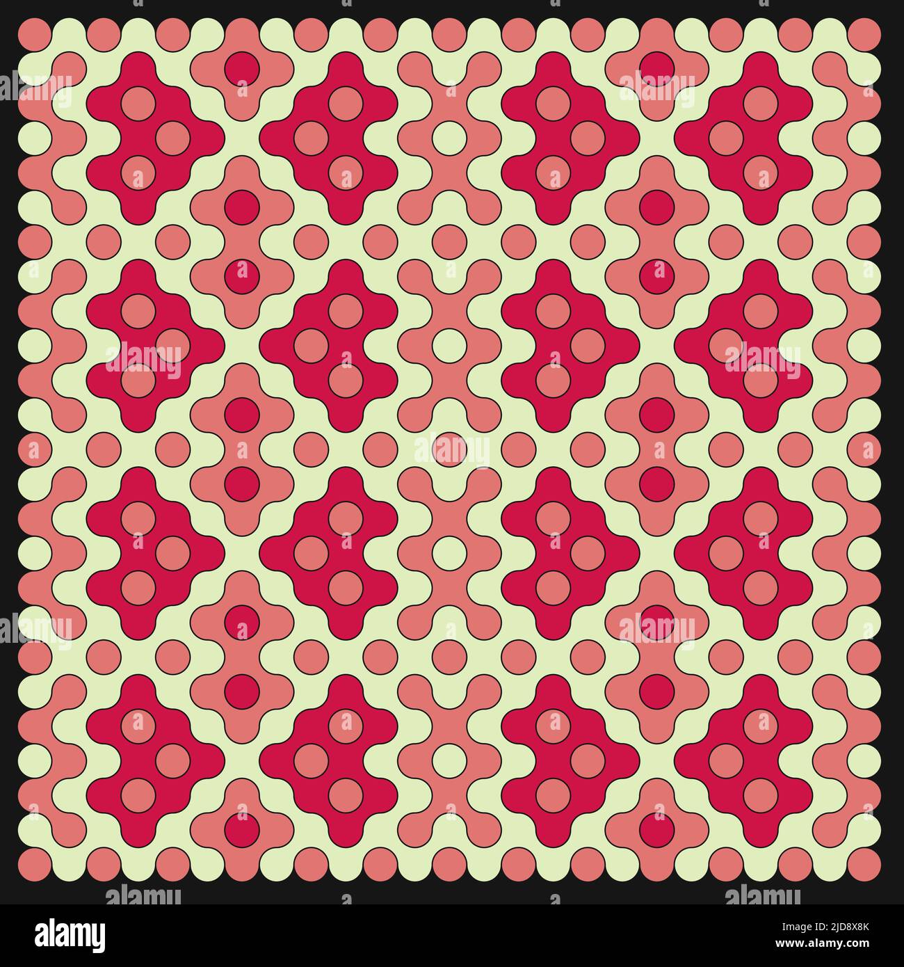 Random color rounded truchet tiling illustration Stock Vector Image ...