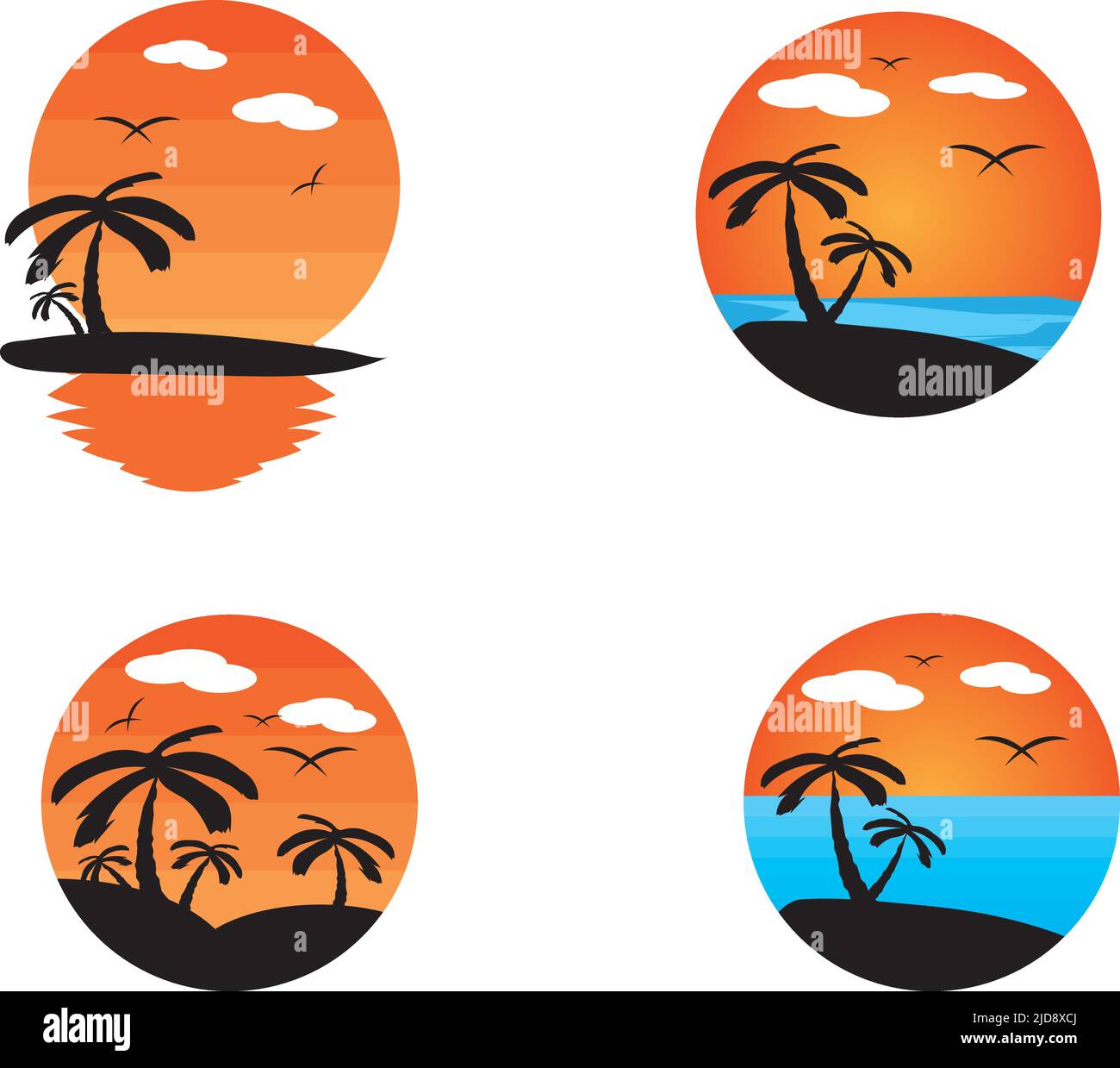 Ocean beach sunset natural Cut Out Stock Images & Pictures - Alamy