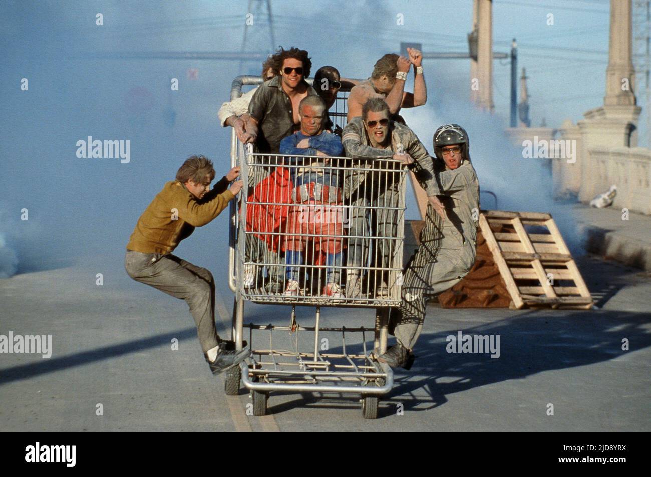 ENGLAND,MCGEHEY,ACUNA,KNOXVILLE,MARGERA,DUNN,STEVE-O,PONTIUS, JACKASS: THE MOVIE, 2002 Stock ...