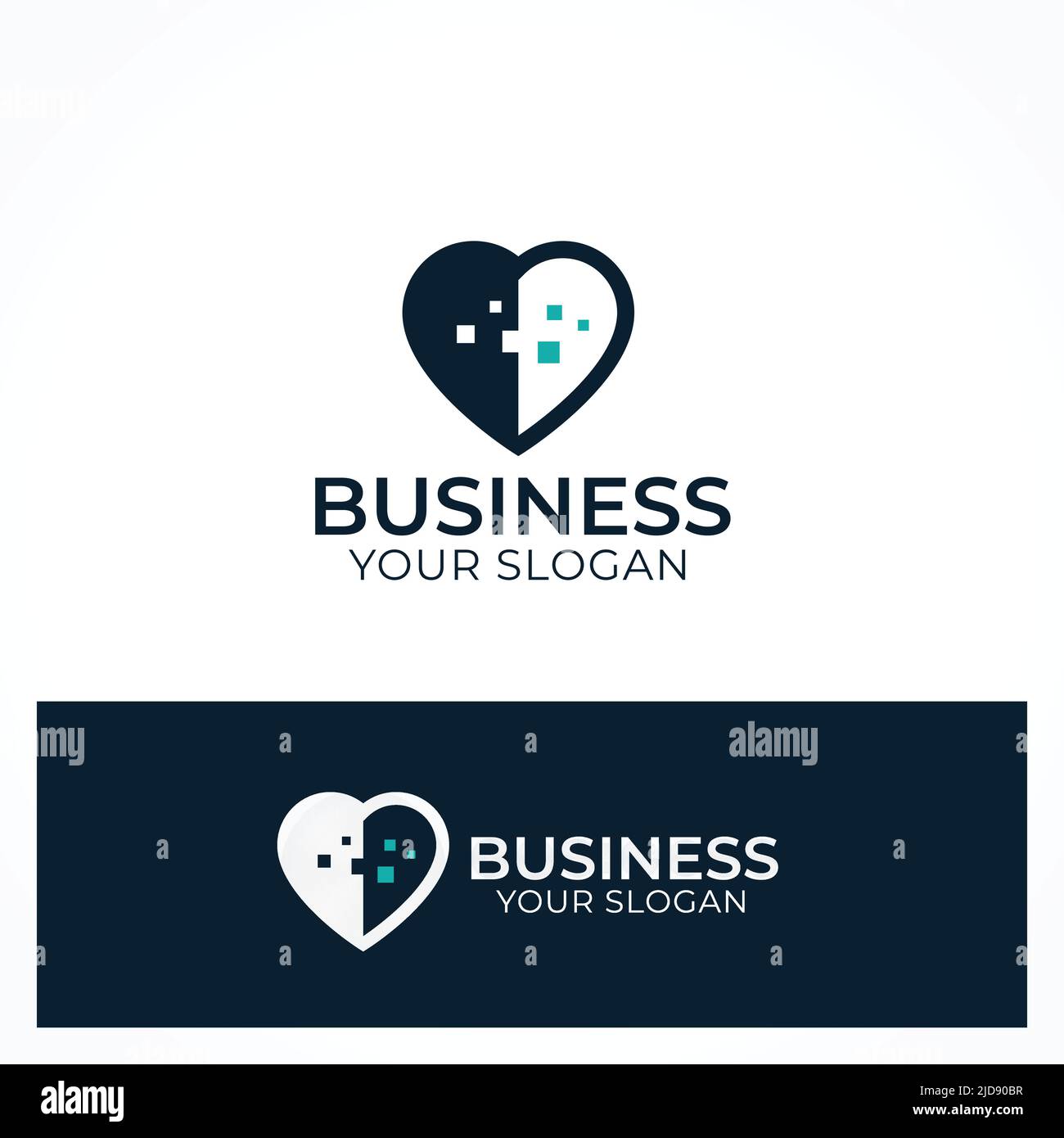 digital technology heart logo design Stock Vector Image & Art - Alamy