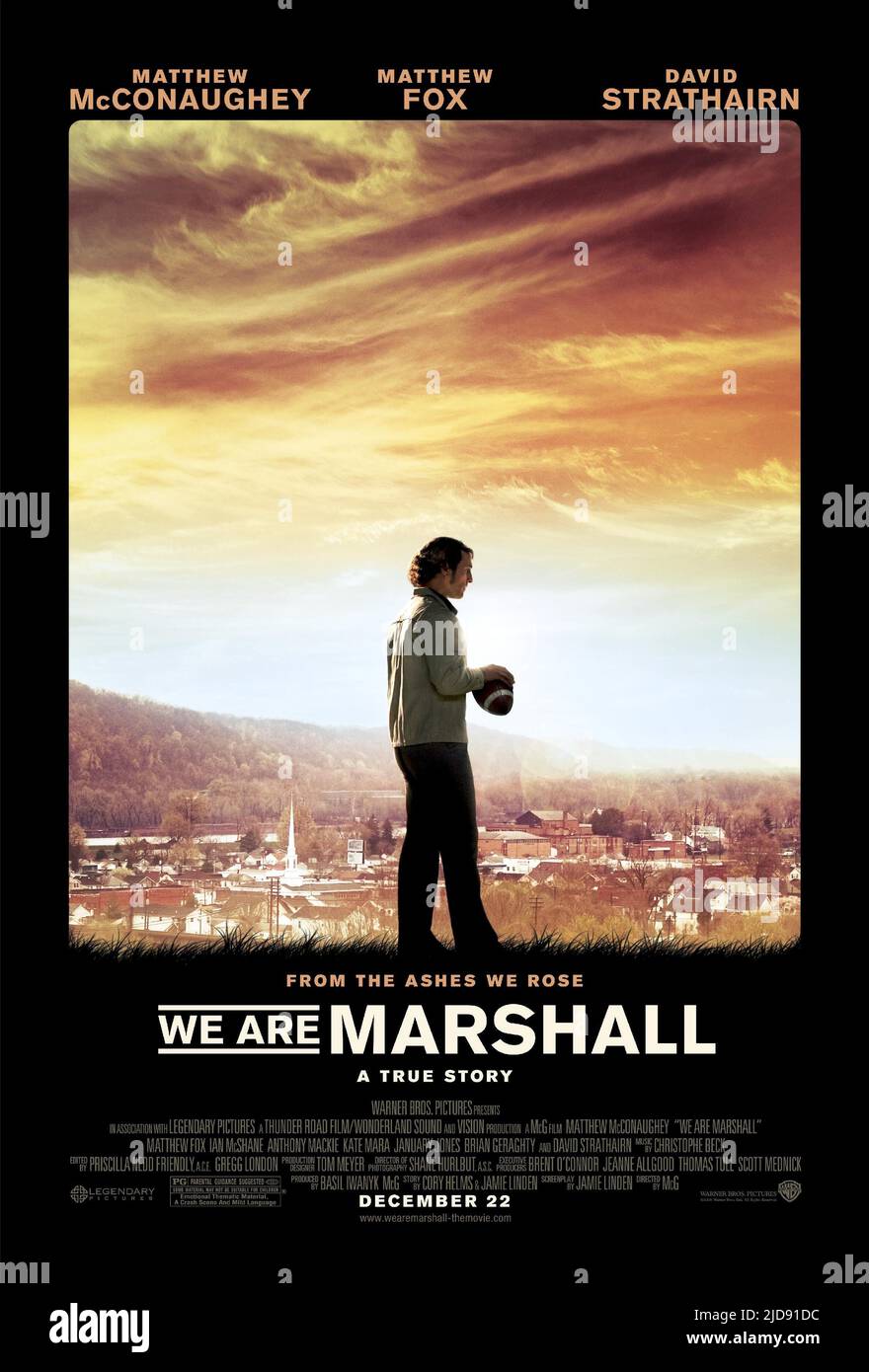 MATTHEW MCCONAUGHEY POSTER, WE ARE MARSHALL, 2006 Stock Photo - Alamy