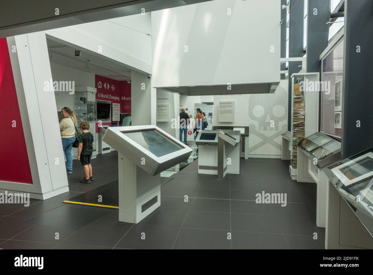 General view of display area (History of Computers) inside the National ...