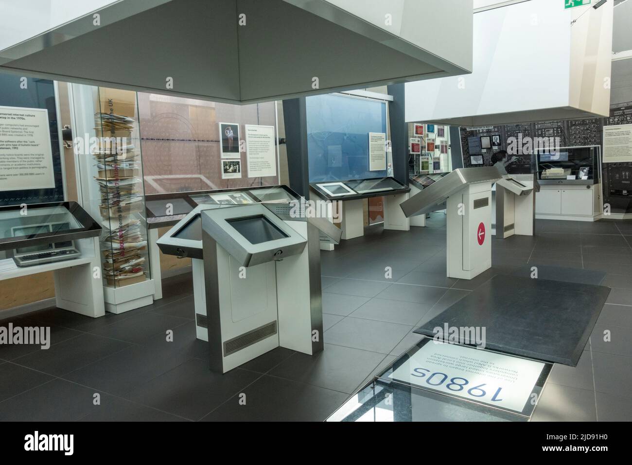 General view of display area (History of Computers) inside the National ...