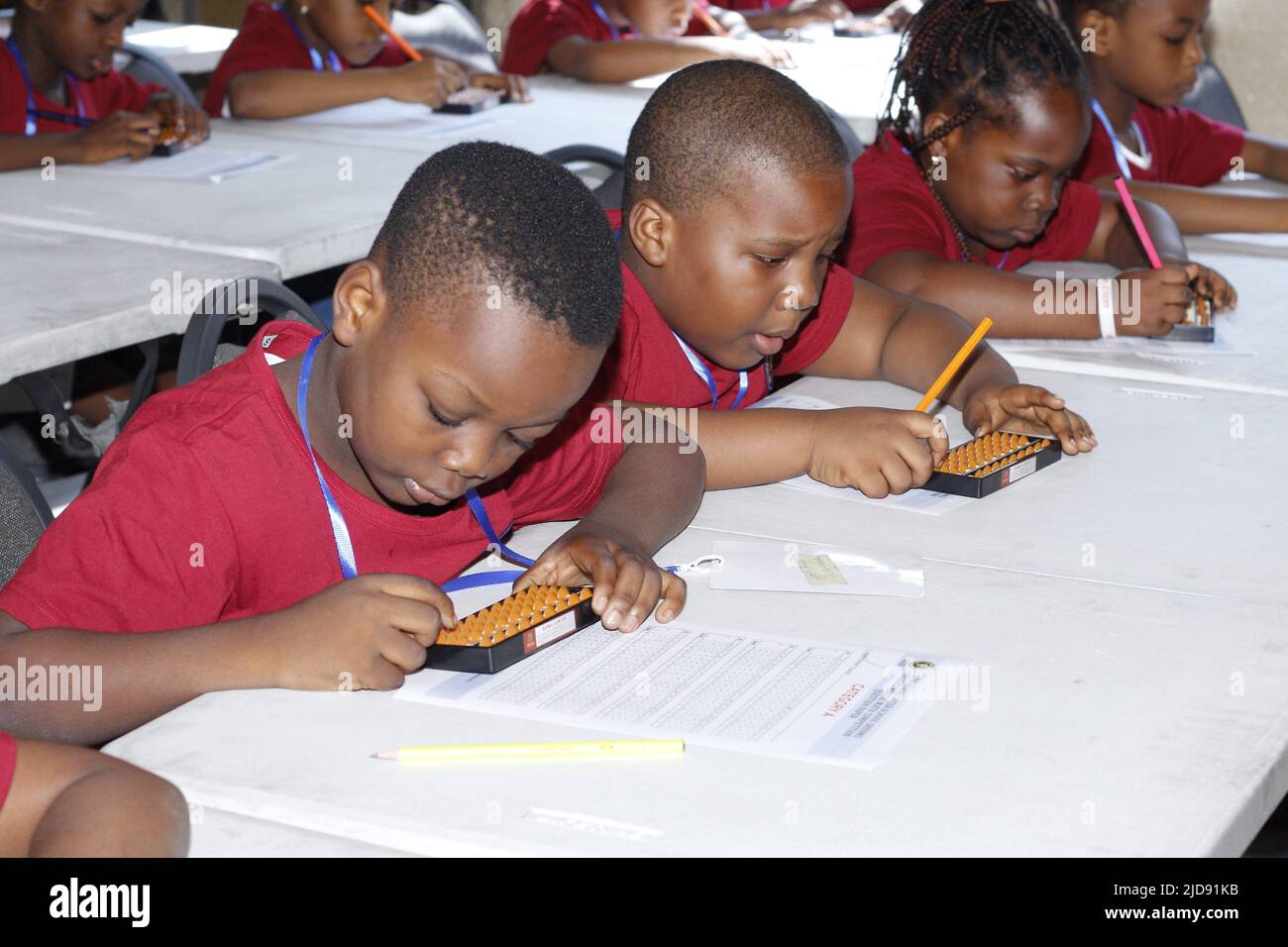 Port Harcourt, Nigeria. 18th June, 2022. Students take part in an ...