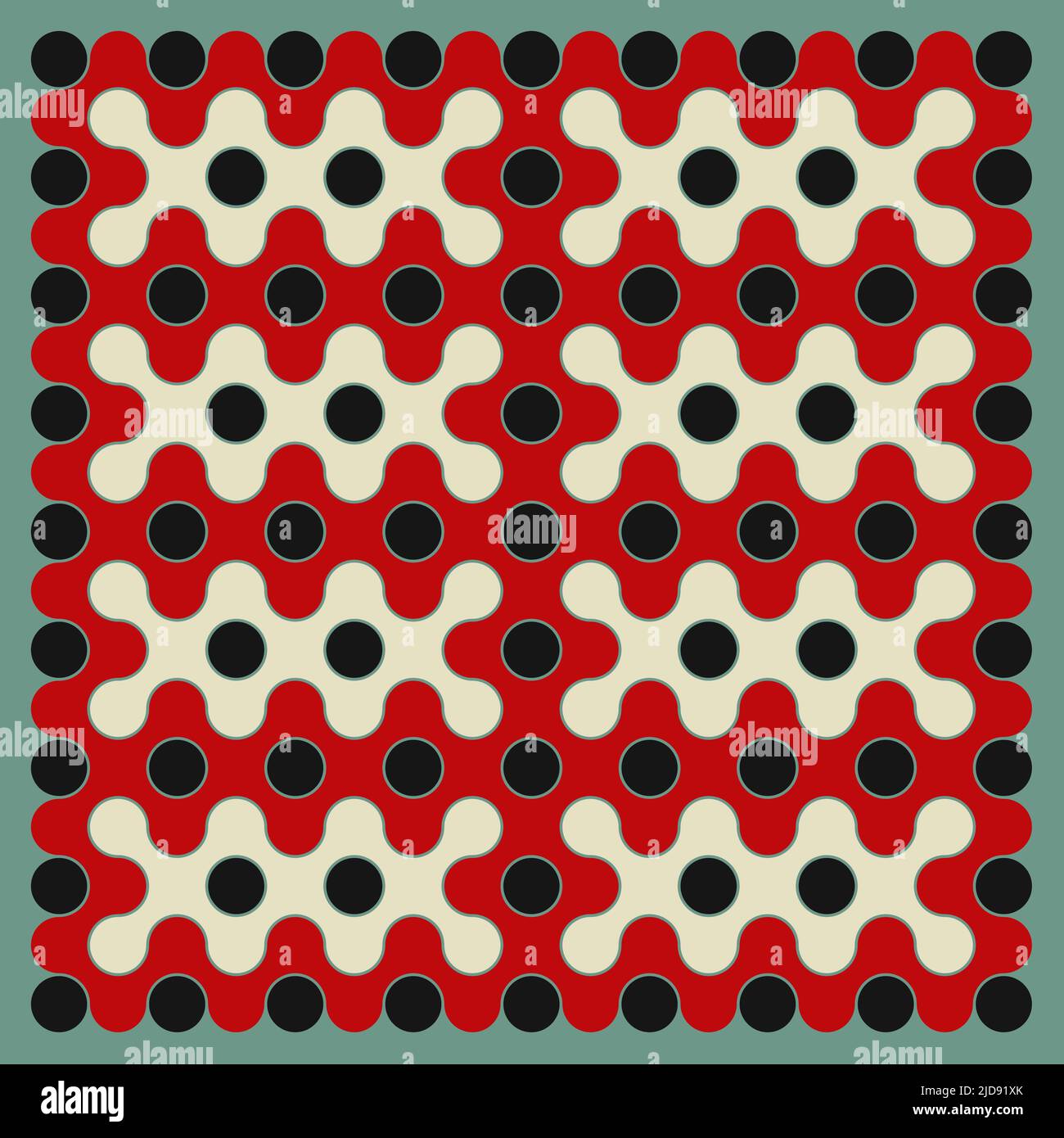 Random color rounded truchet tiling illustration Stock Vector Image ...