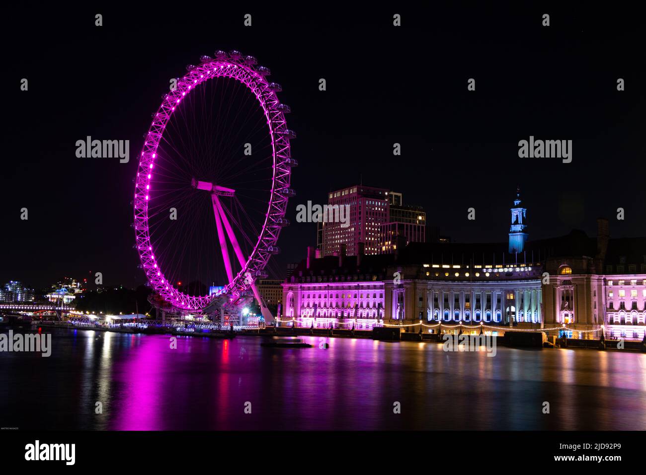 London eye night view hi-res stock photography and images - Alamy