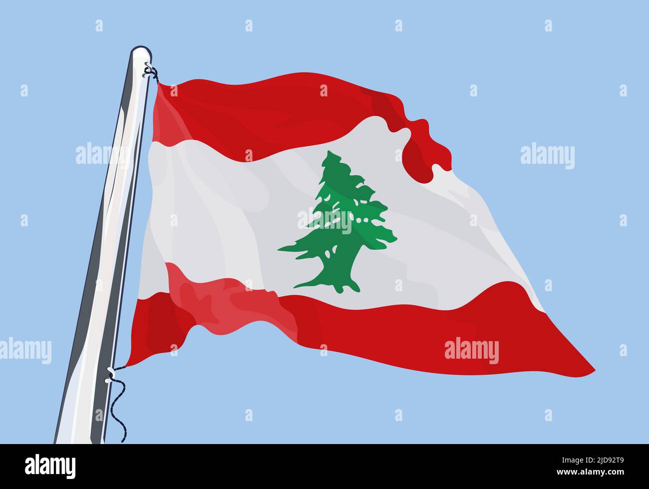 Poland flag waving in Stock Vector Images - Alamy