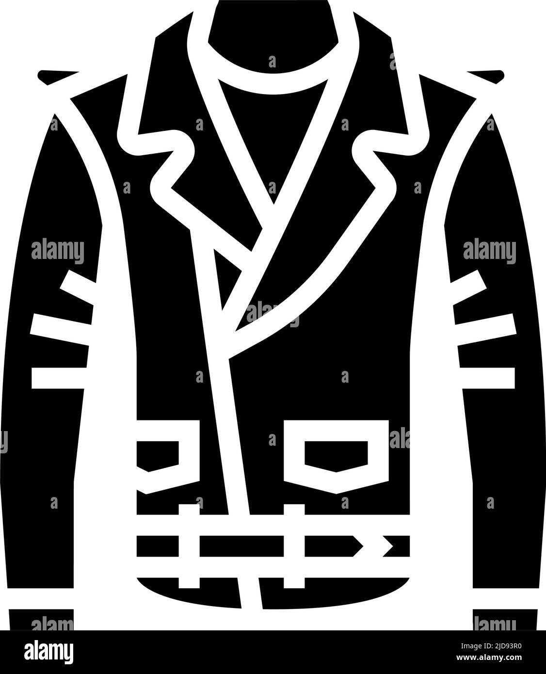 leather jacket clothes glyph icon vector illustration Stock Vector ...