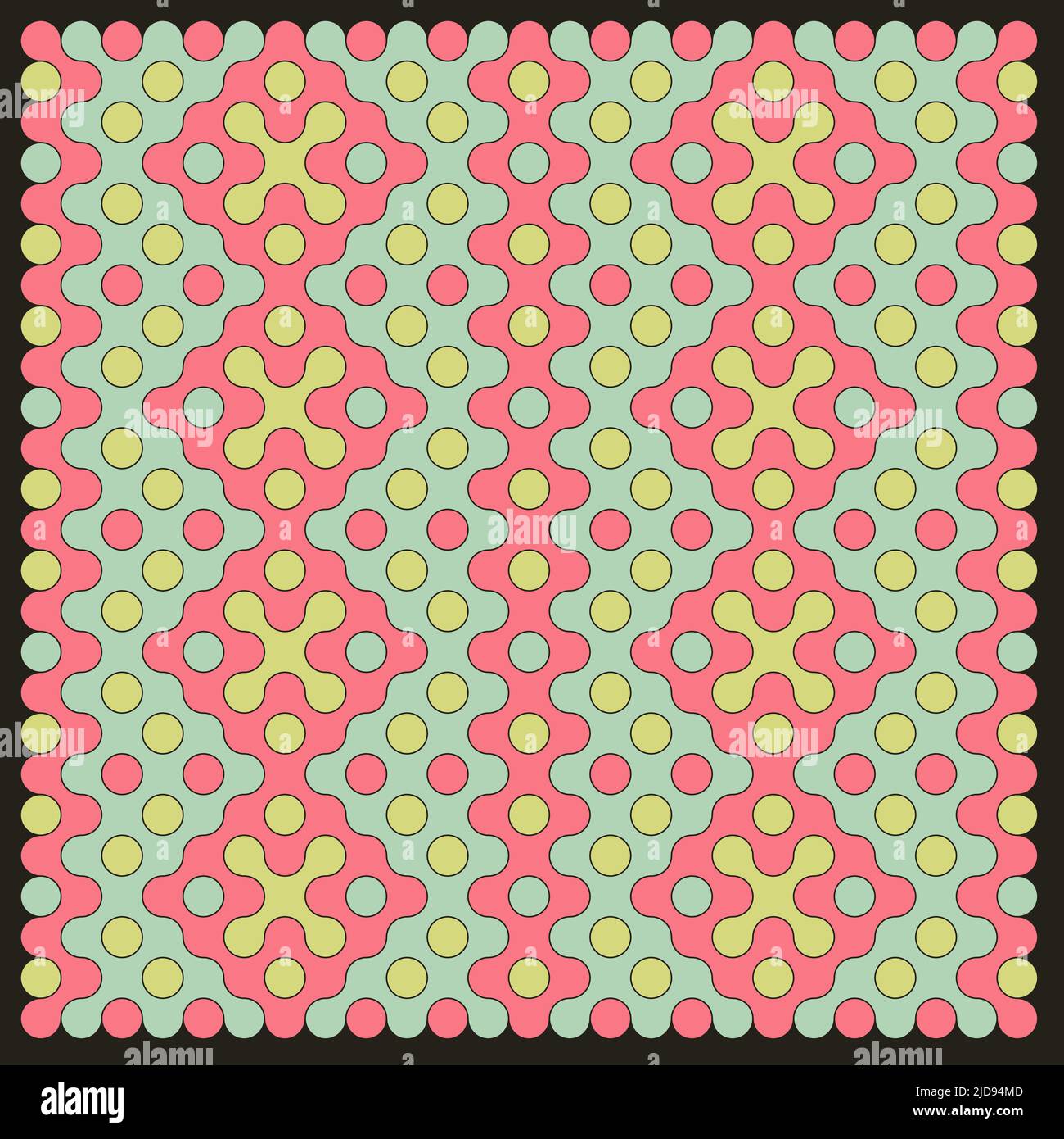 Random color rounded truchet tiling illustration Stock Vector Image ...