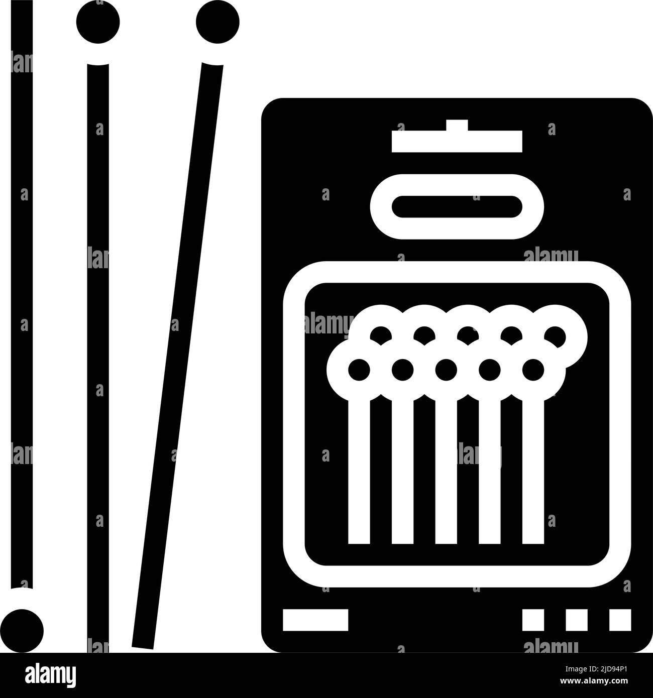 pin accessories set glyph icon vector illustration Stock Vector Image ...